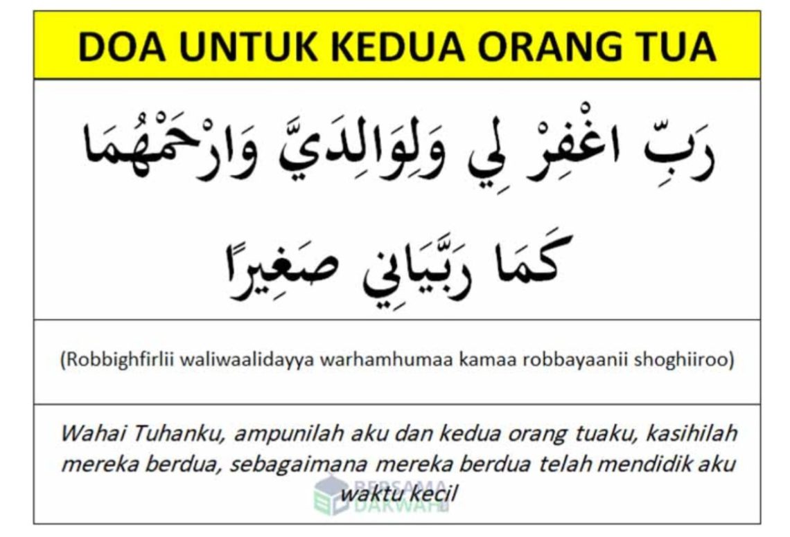 Memahami Doa Kedua Orang Tua Beserta dengan Artinya – Gramedia Literasi
