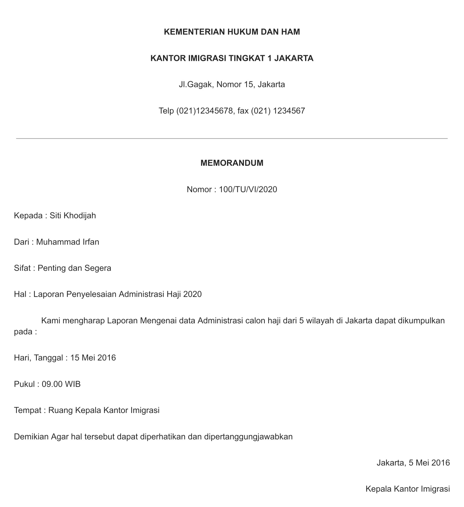 Surat Dinas: Definisi, Jenis, Fungsi, Struktur dan 4 Contoh-Nya ...