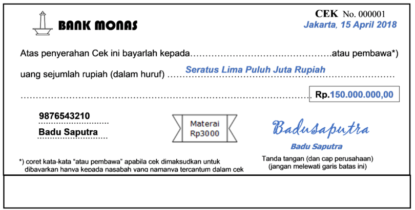 Pengertian Cek: Sejarah, Struktur, Jenis, dan Penggunaannya – Gramedia ...