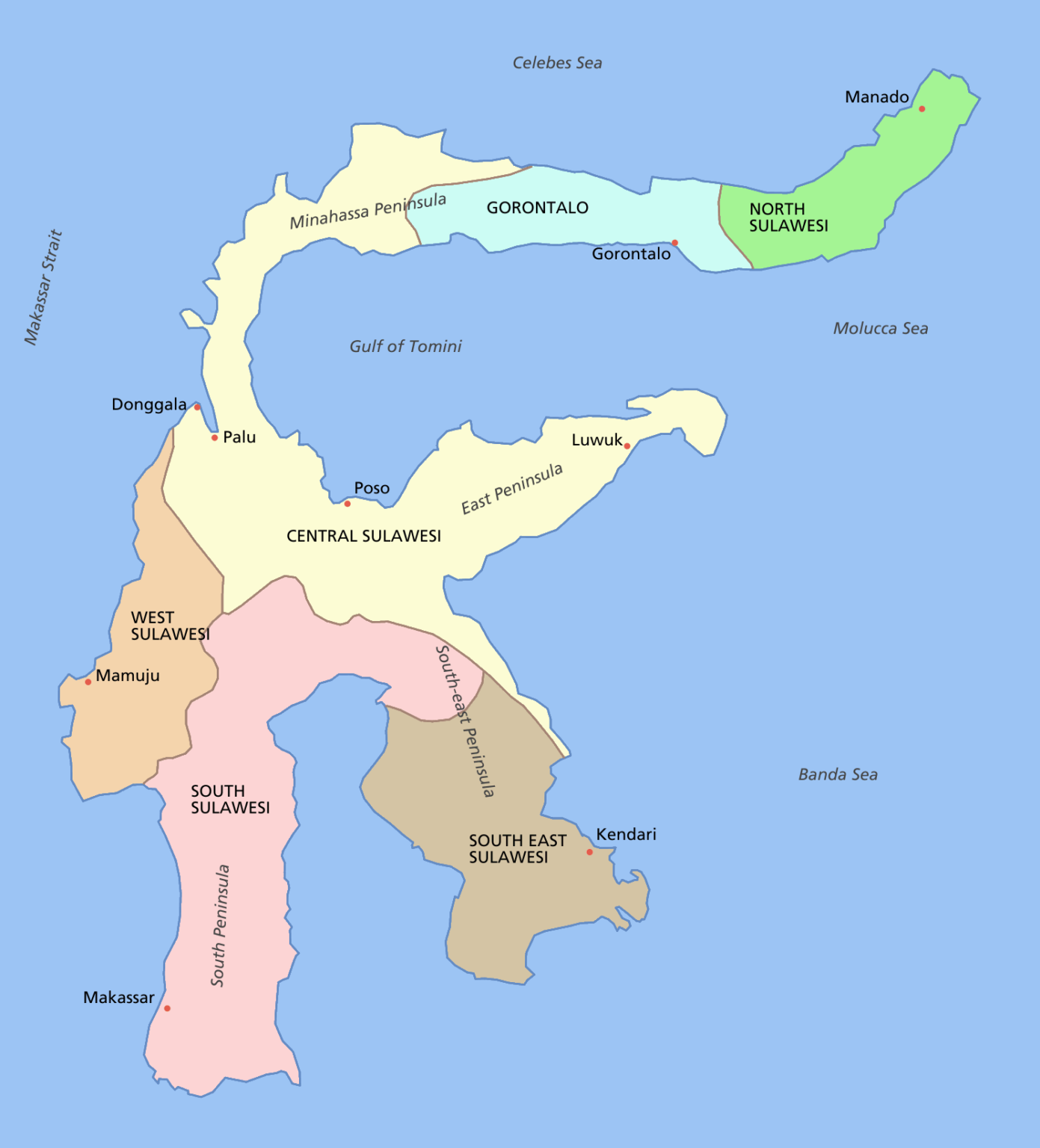 Kondisi Alam dan Batas Laut Pulau Sulawesi Berdasarkan Peta – Gramedia ...