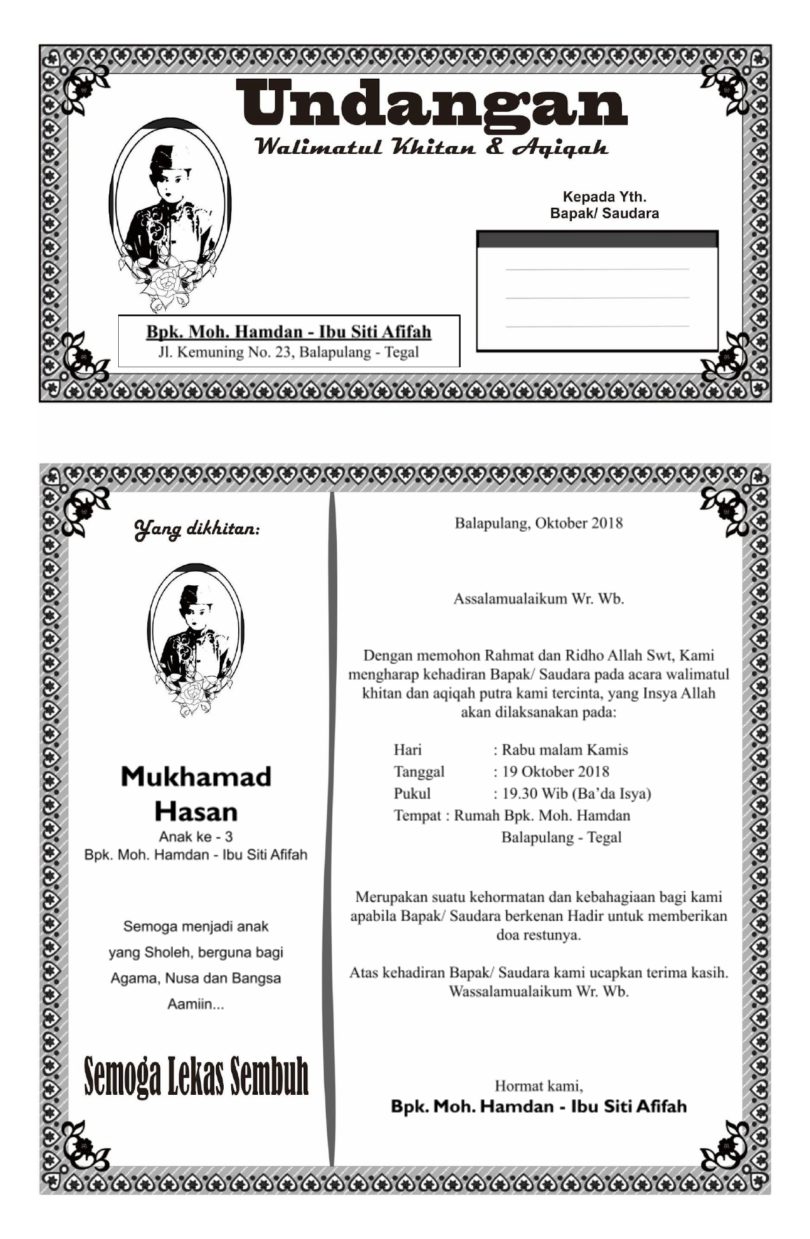 8 Contoh Undangan Khitanan Lengkap dengan Berbagai Format – Gramedia ...