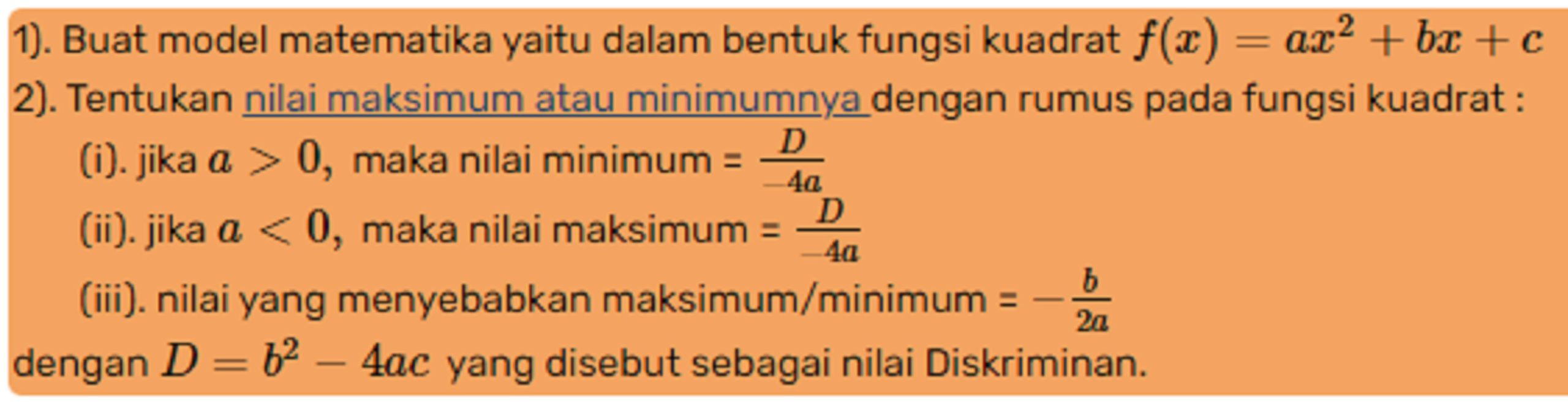 Mengetahui Rumus Penentuan Nilai Maksimum dan Minimum – Gramedia Literasi